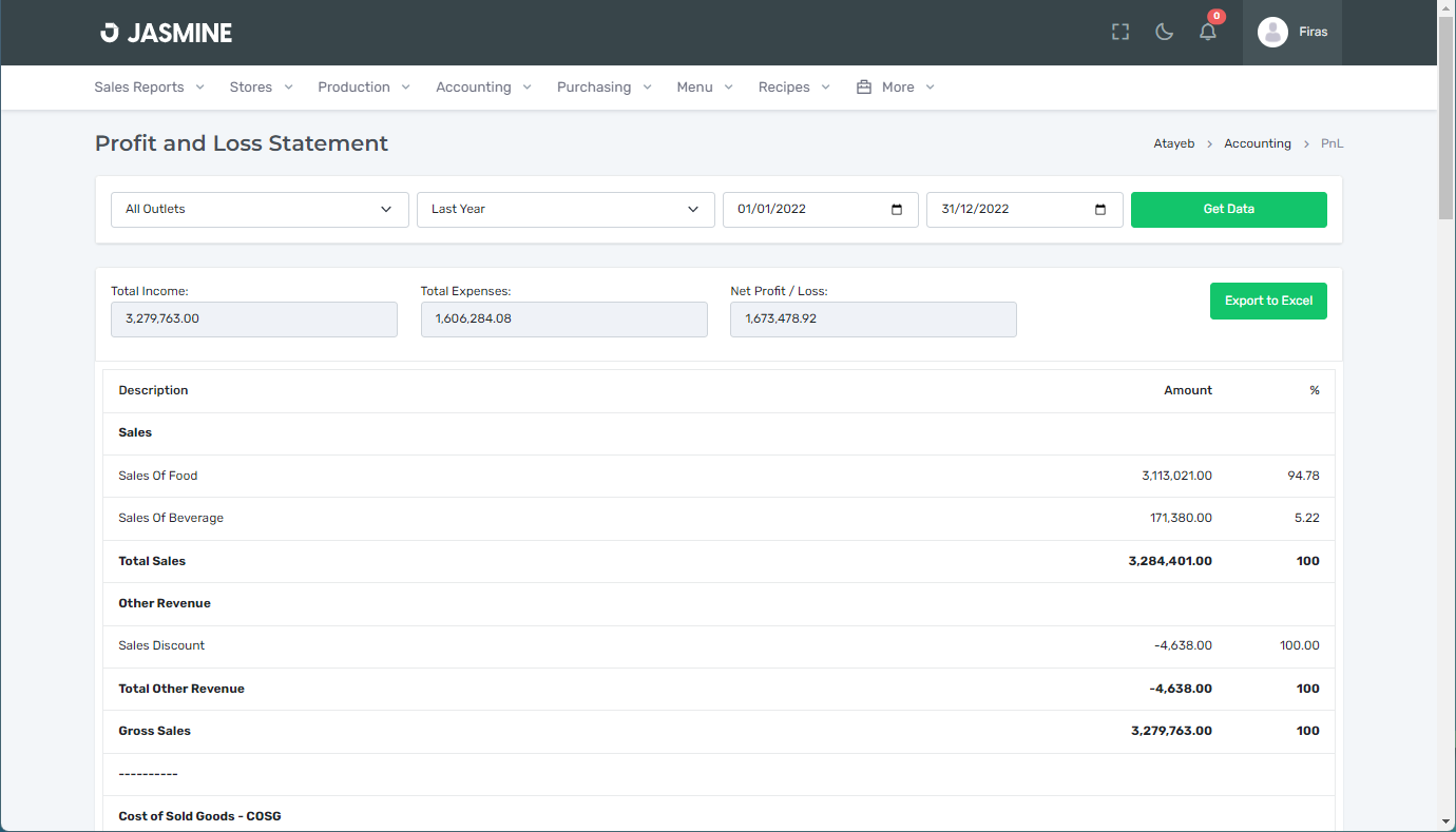 Jasmine RMS - Accounting Management
